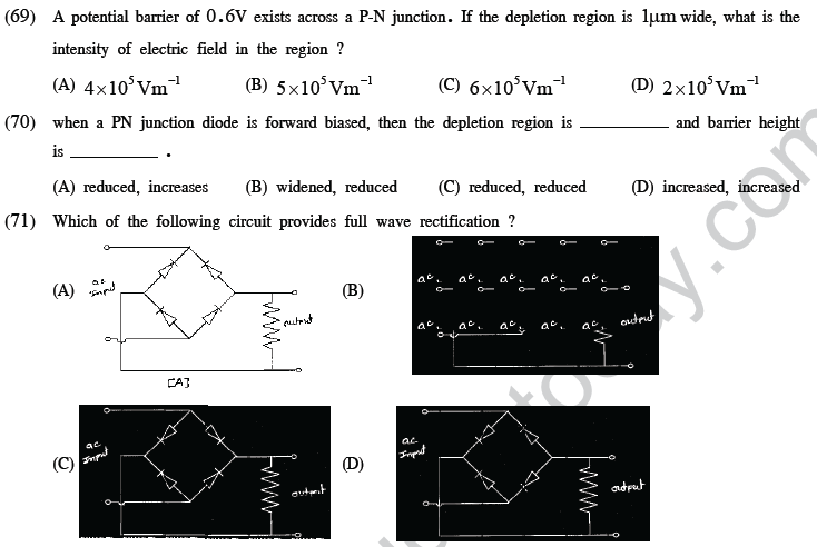 NEET UG Physics Semiconductor Electronics MCQs, Multiple Choice Questions